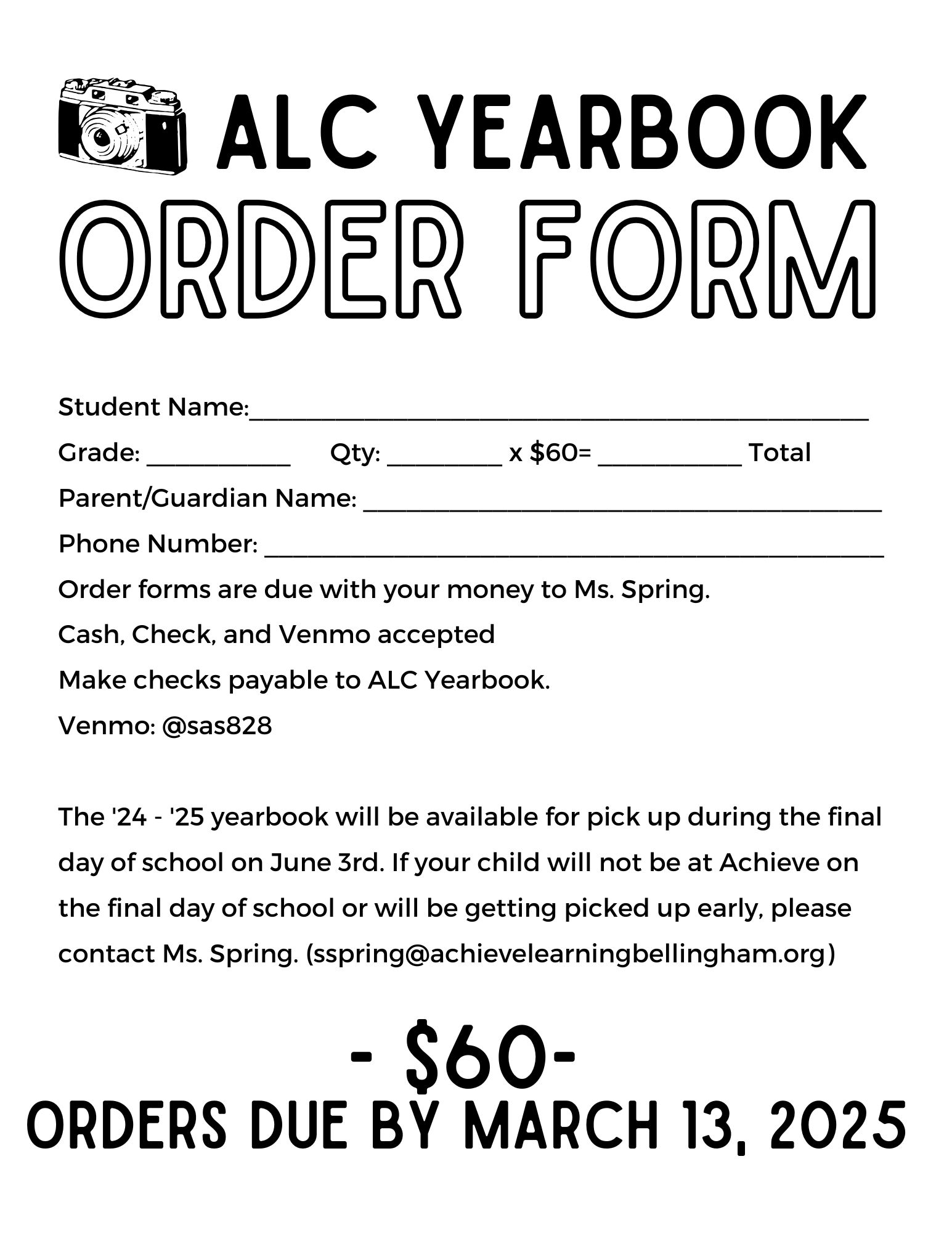 Time to order your 2024-2025 Yearbook! | Achieve Learning Center